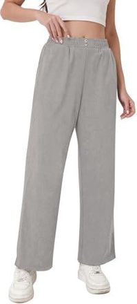 Generico Pantalon de sport pour femme, taille haute, pantalon long, jambe large, pantalon de sport, combinaison avec poches d&eacute;contract&eacute;es, confortable athl&eacute;tis