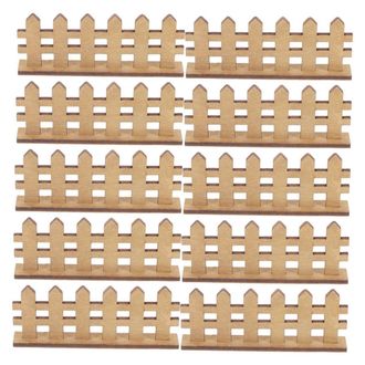 Cabilock 12 St&uuml;ck 12 Kleiner Holzlattenz&auml;une Miniatur Puppenhaus Zaunmodell Wetterfeste Blumentopf Dekoration f&uuml;r Kleiner Garten und Feengarten Innen Au&szlig;en