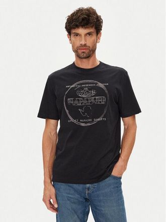 Napapijri T-Shirt S-Bald NP0A88SF Schwarz Regular Fit