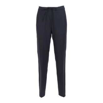 Fabiana Filippi Pantalone Jogging con Pinces in Frescolana e Filo Diamante - - Trousers - Damen - Blau - XS