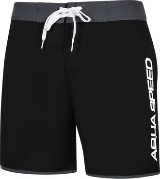 Aqua Speed Badehosen Herren + gratis eBook | Moderne Schwimmhosen | Badeshorts | Schwimmhose | Board Shorts | Surfen Trunks Schwarz | Gr. L | Evan