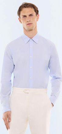 Fursac Chemise &agrave; rayures en popeline de coton - Taille 37 - Homme
