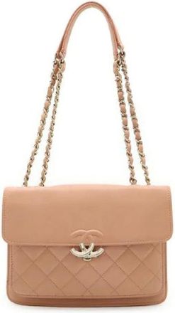 Chanel Pre-owned Half Coco Double Chain Shoulder Bag - Femme - Pre-owned - Beige - Taille: ONE Size