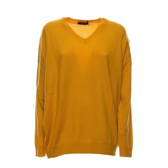 Aragona V-neck Strickware - - Knitwear - Damen - Gelb - M
