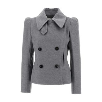 7 For All Mankind Kurze Zweireiher-Jacke - - Coats - Damen - Grau - S