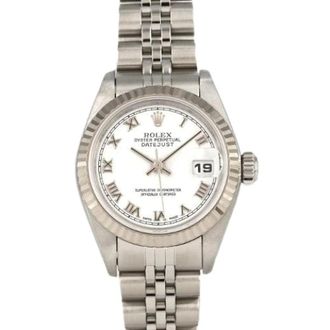 Rolex Datejust Pre-owned en Acier Inoxydable et Or Blanc Automatique - Femme - Pre-owned - Blanc - Taille: ONE Size
