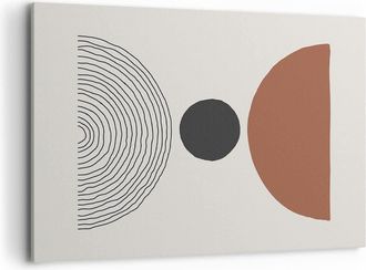 Arttor Bilder auf Leinwand 100x70cm Leinwandbild Figuren Formen Geometrie Groß Wanddeko Bild Schlafzimmer Küche Deko Wandbilder Dekoration Wohnzimmer Wall De