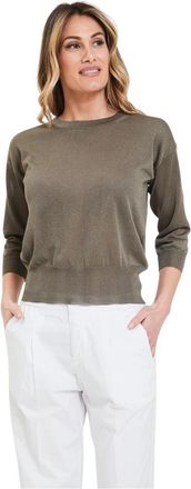 Alpha Studio Femme, Pulls, Vert, Taille: 36 FR Chemise Élégante Giro