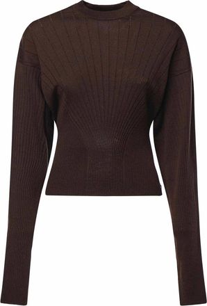 Sportmax Rundhalspullover - Braun
