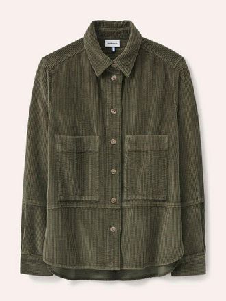 Walbusch Blusenjacke Damen Blusenjacke aus Strukturcord Blusenkragen Langarm, modern, pflegeleicht, atmungsaktiv, w&auml;rmend