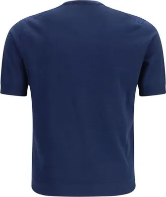 Prada Logo-Embroidered Cotton T-Shirt - Navy