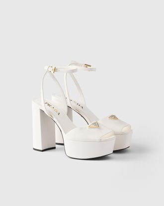 Prada Plateausandalen aus Nappa-Leder