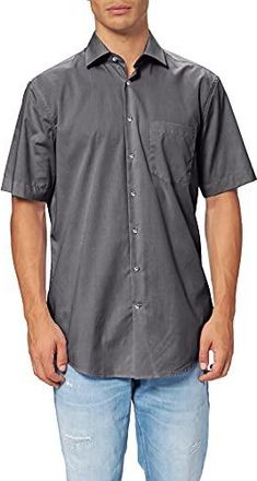 Seidensticker Chemise business homme Seidensticker - coupe classique - sans repassage - col Kent - manches courtes - 100% coton