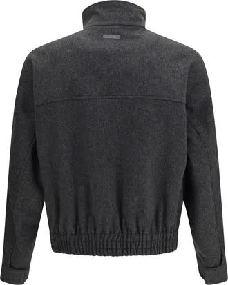 Lardini Wool Bomber Jacket - Gray