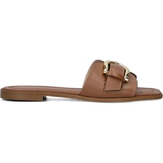 Stefano Lauran Cognac Leder Sommer Pantoletten - - Shoes - Damen - Braun - 41 EU