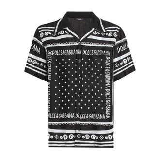 Dolce & Gabbana L&auml;ssiges Baumwollhemd in Blau - - Shirts - Herren - Blau - XL