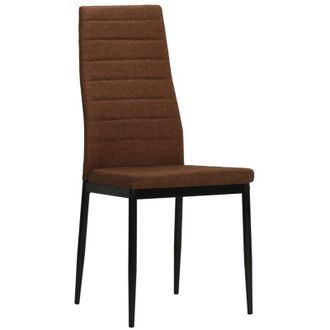 vidaXL Esszimmerst&uuml;hle 4 Stk. Braun Stoff - Vidaxl
