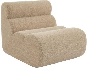 Sweeek Chauffeuse tissu effet alpaca 1 place - L 81 x P 99 x H 75cm - Nova Tissu Beige
