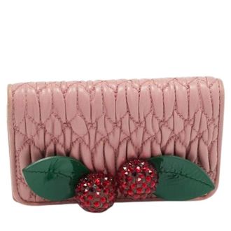 Miu Miu Portefeuille en cuir Pre-owned - Femme - Pre-owned - Rose - Taille: ONE Size