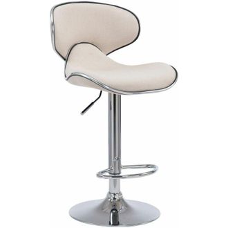 Clp Tabouret pivotant &eacute;l&eacute;gant et moderne en tissu finitions en m&eacute;tal diff&eacute;rentes couleurs colore : Cr&egrave;me