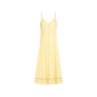 Karl Lagerfeld Femme, Robes, Jaune, Taille: 36 FR Vestido Tirantes Vainilla Largo Logos