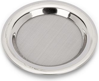 NKlaus Räuchersieb Edelstahl 8 cm Silber Räucherzubehör Räucherwerk Plättchen 1227