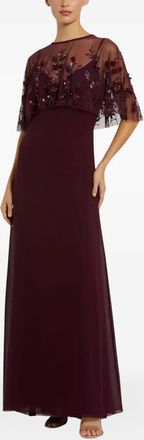 Mac Duggal robe longue sans manches à ornements - Rouge