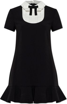 Self Portrait Femme, Robes, Noir, Taille: 38 FR Robe &agrave; volants