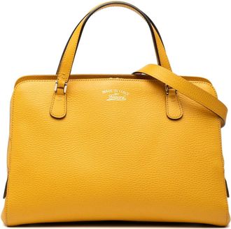 Gucci Hobo Bags - Calfskin Swing Top Handle Satchel - Gr. unisize - in Gelb - f&uuml;r Damen