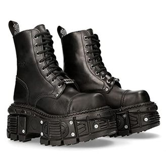 New Rock M-tank083-c1 Mixte Adulte Bottes Plate-Forme Black - 41 EU