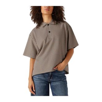 Second Female Silbernes Polo-Top f&uuml;r Frauen - - Tops - Damen - Braun - XS