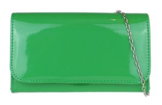 Girly HandBags Damen Lack Clutch gl&auml;nzend Abendtasche Party Hochzeit Gr&uuml;n