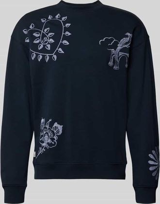 Scotch & Soda Sweatshirt mit Stitchings Modell DELFTS BLAUW