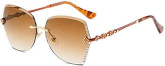 Generic Lunettes de soleil vintage pour femmes et hommes avec monture en métal UV400, thé, taille unique 2026