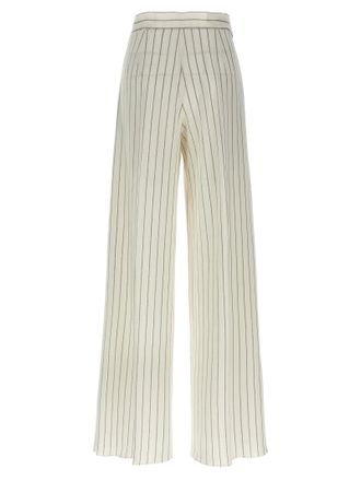Max Mara Womens White Cotton Casual Pants
