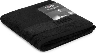 Looks by Wolfgang Joop Handtuch Set 5tlg. - 100% Baumwolle, 2 G&auml;stehandt&uuml;cher + 2 Handt&uuml;cher + 1 Duschtuch mit Logostick, schwarz