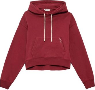 J.W.Anderson Sweat &agrave; capuche &agrave; ourlet incurv&eacute; - Femme - Sweatshirts et sweats &agrave; capuche - Rouge - Taille: 40 FR