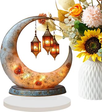 Generic Feiertags-Tischdekoration, 2D-Acryl-Mond- | Feier-Tischanordnung, f&uuml;r Zuhause, Party, Schreibtisch, B&uuml;cherregal, Kaminsims, TV-Schrank, Eingangsbereic