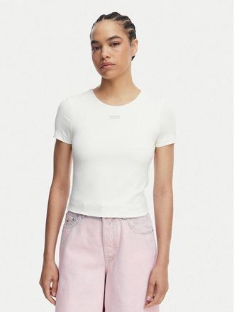 Tommy Jeans T-Shirt Athleisure Metal DW0DW22284 Wei&szlig; Slim Fit