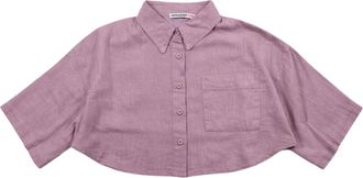 Patrizia Pepe Femme, Blouses et Chemises, Rose, Taille: 40 FR Short-Sleeved Shirt