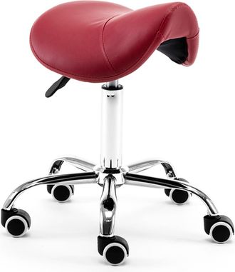 Generic Sattelhocker mit R&auml;dern, drehbarer, Verstellbarer Rollhocker, ergonomischer Sattelstuhl mit Einer Tragf&auml;higkeit von 440 Pfund, geeignet for Zuhause un