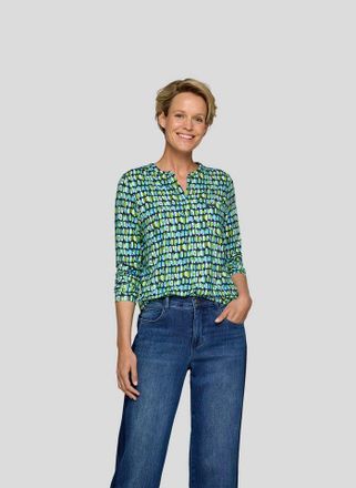 Rabe Langarmshirt mit grafischem Muster