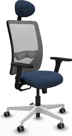 Piqueras y Crespo Zulema Lendenwirbelsessel mit 3D-Armlehnen und festem Kopfteil, ausgestattet mit Sincro 3 Positionen und Schneideschaum, mit Rollen von 65 mm, Parkett