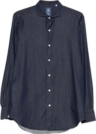 Finamore chemise à boutonnière - Bleu