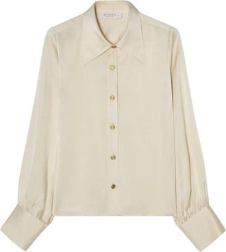 Busnel Femme, Blouses et Chemises, Beige, Taille: 38 FR Anita Silk Blouse