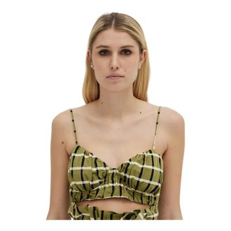 Erika Cavallini Semi Couture &Auml;rmellose Spitzen - - Tops - Damen - Gr&uuml;n - M
