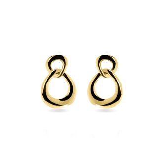Luxenter Pendientes acabados en oro amarillo de 18K - Jomo