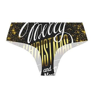 Montoj Montoj Culotte invisible pour femme Motif Merry Christmas - - XL