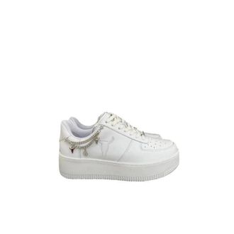Windsor Smith Femme, Chaussures, Blanc, Taille: 37 EU Baskets Blanches avec Tête de Taureau