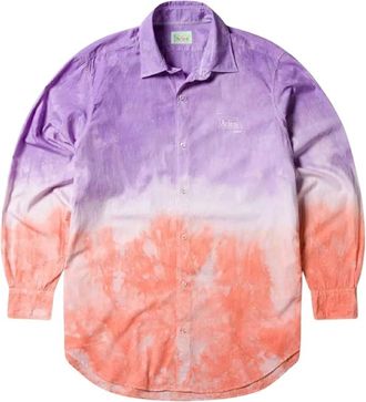Aries Homme, Chemises, Multicolore, Taille: L Dip Dye Poplin Shirt